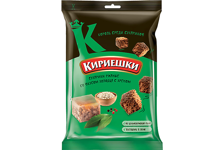 «Кириешки», сухарики со вкусом холодца с хреном, 100 г – купить по ...