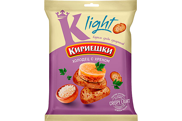 «Кириешки Light», сухарики со вкусом «Холодец с хреном», 80 г – купить ...