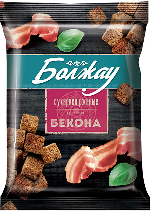 «Болжау», сухарики ржаные со вкусом бекона, 100 г – купить по выгодной ...