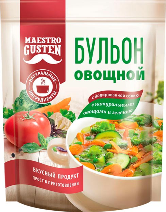 «Maestro Gusten», бульон сухой овощной, 90 г – купить по выгодной цене ...