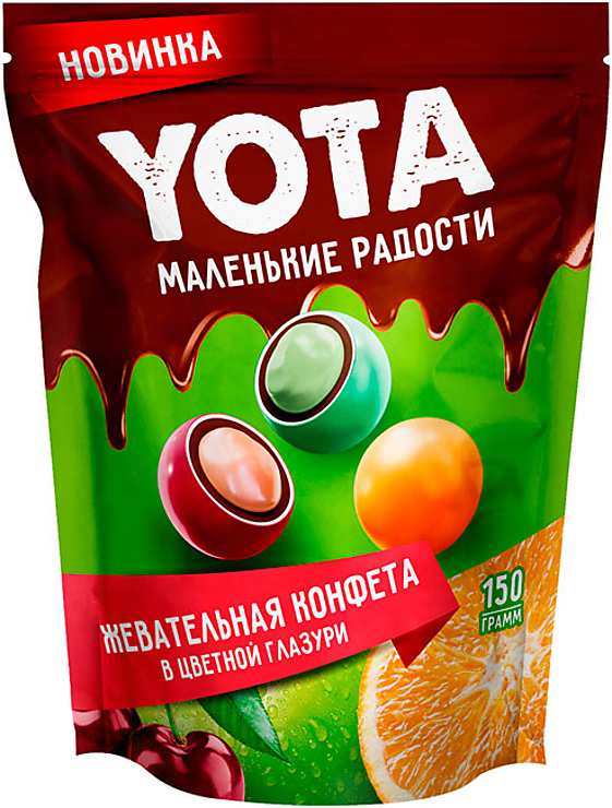«Yota», драже жевательная конфета в цветной глазури, 150 г – купить по ...