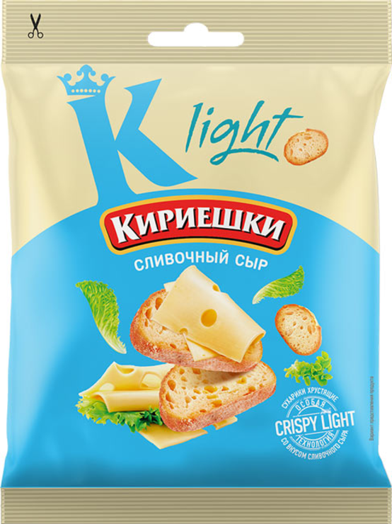 «Кириешки Light», сухарики со вкусом сливочного сыра, 33 г – купить по ...